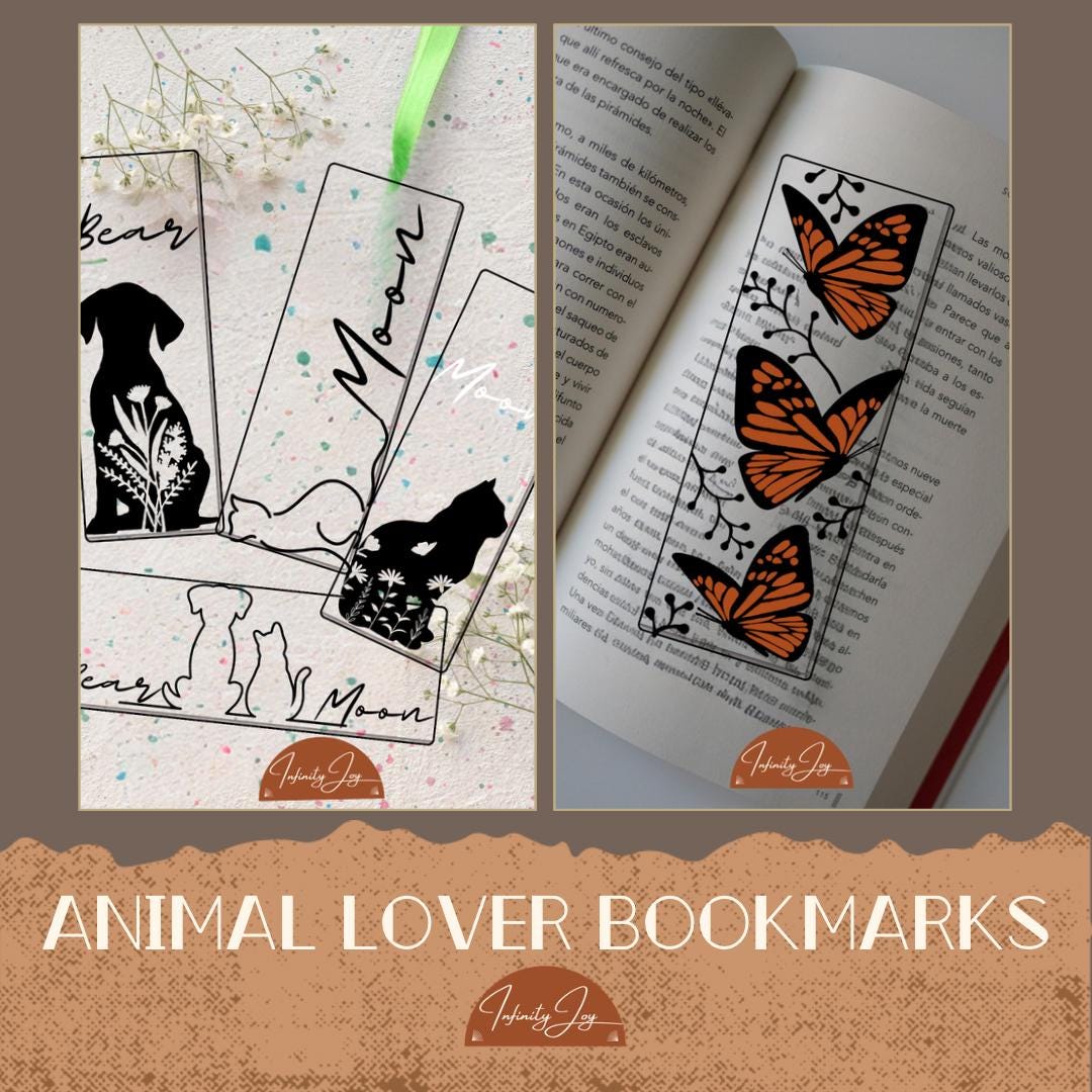 Personalized Acrylic Bookmarks for Animal Lovers - Etsy