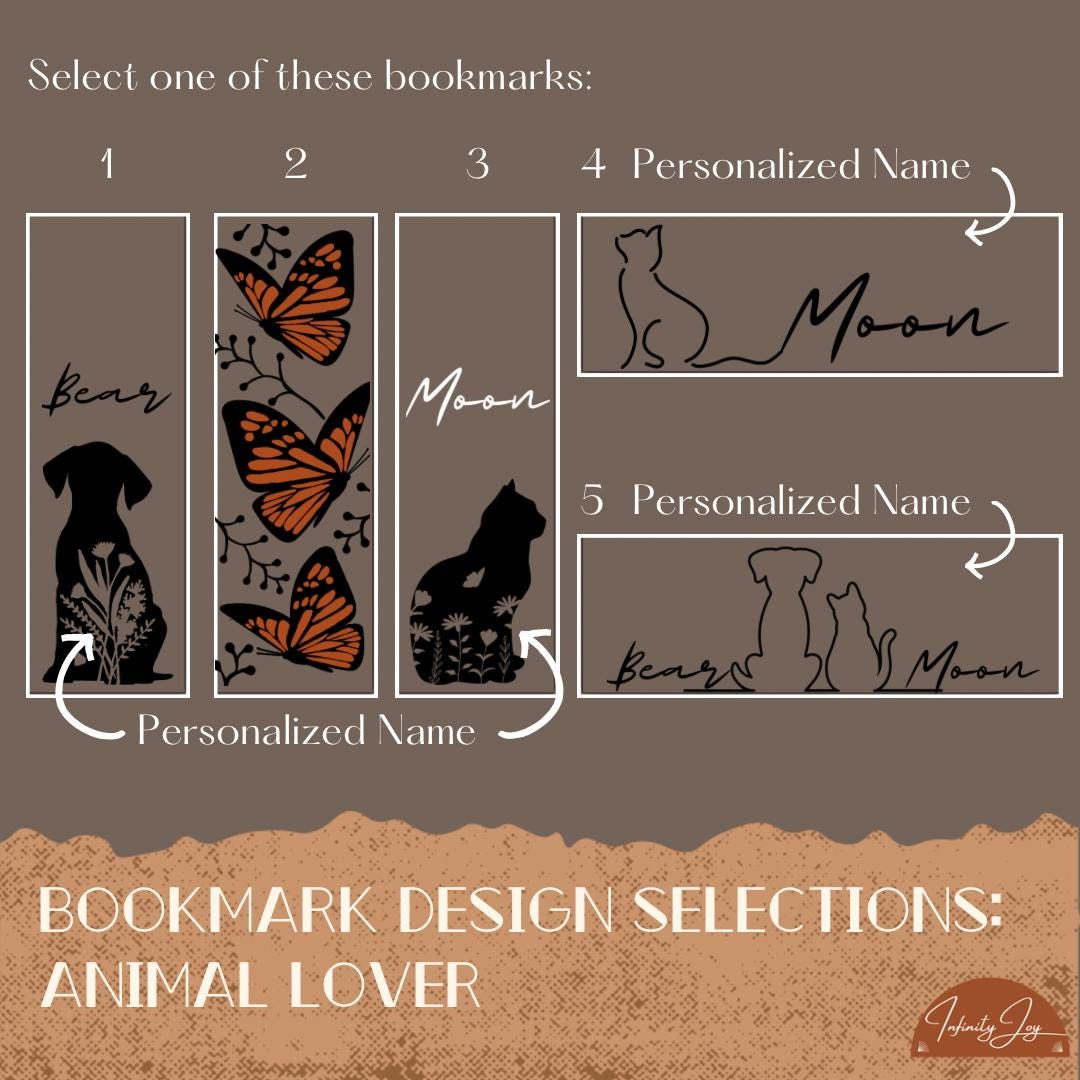 Personalized Acrylic Bookmarks for Animal Lovers - Etsy