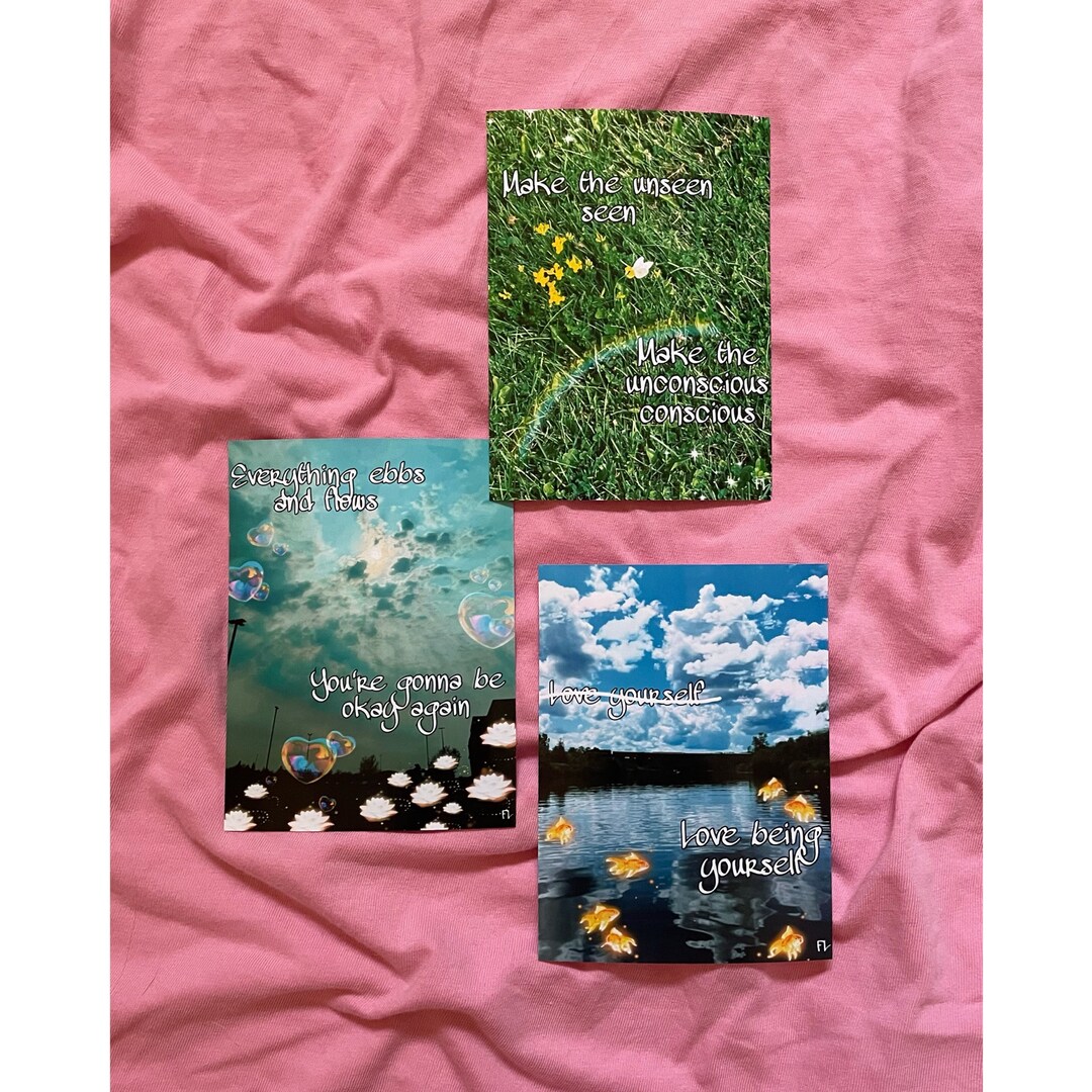 Set of 3 Photo Edit Inspo Prints, Nature Mental Health 3 - Etsy