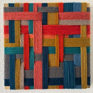 Modern Fiber Art Woven Wall Hanging: Hand-dyed Cotton & Wool Texture - Etsy