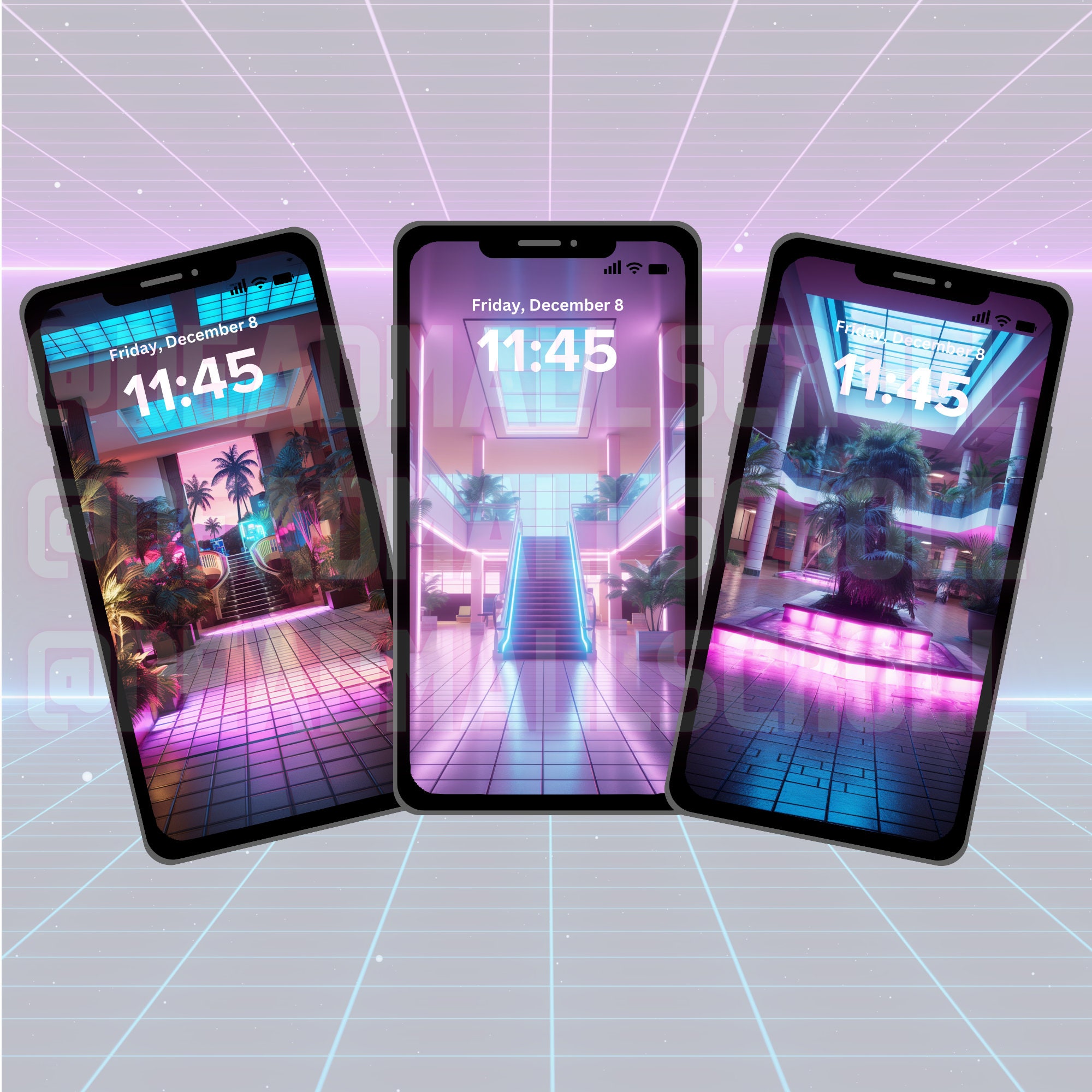 Vaporwave iPhone Wallpaper | Phone Background | Dead Mall | Neon ...