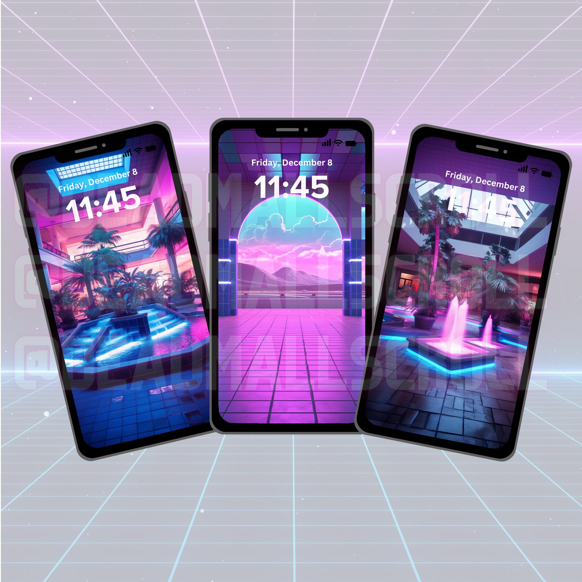 Vaporwave iPhone Wallpaper | Phone Background | Dead Mall | Neon ...