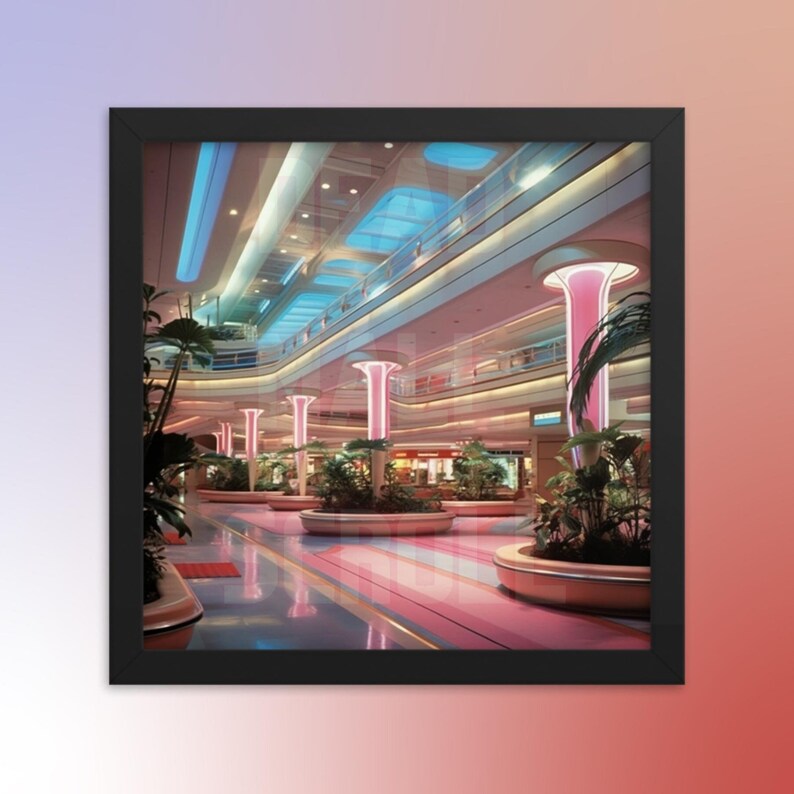 Shopping Mall Art | Dead Mall Art | Retrofuturistic Wall Art | Deadmall ...