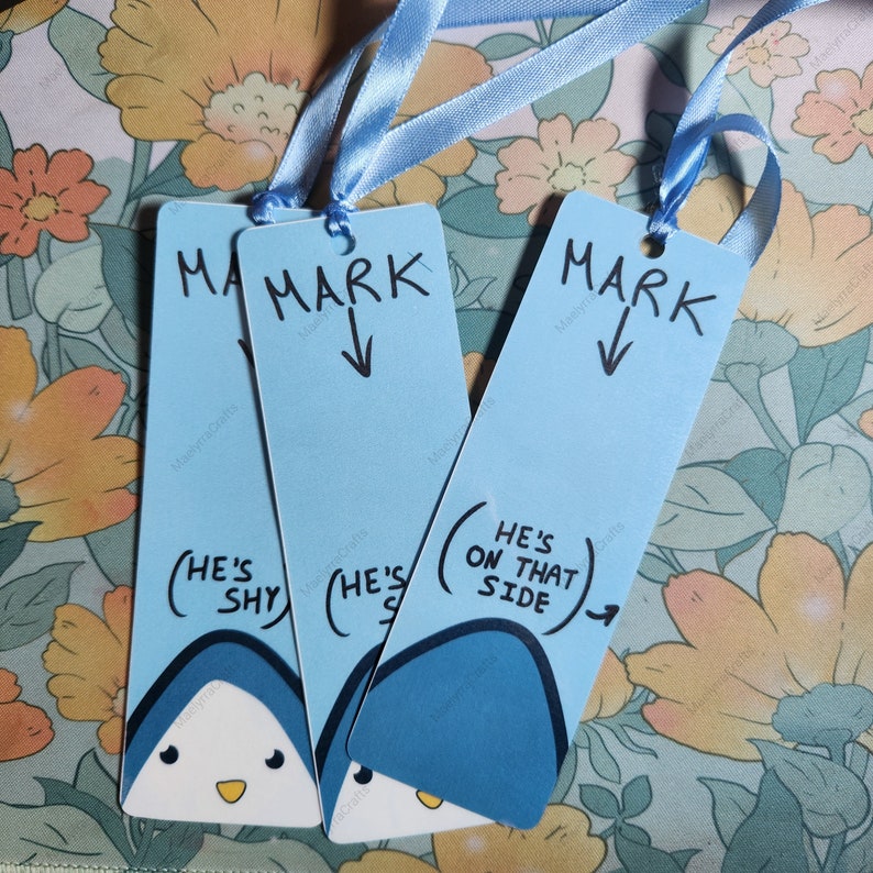Bookmark Penguin Pun Double-sided Laminated Bookmark - Etsy