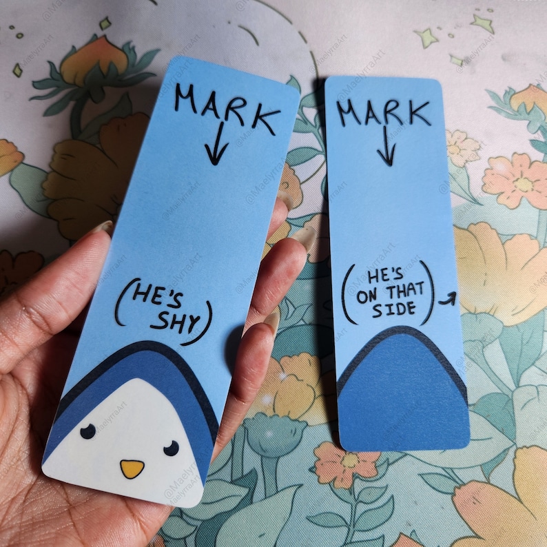 Bookmark Penguin Pun – Double-sided Laminated Bookmark - Etsy