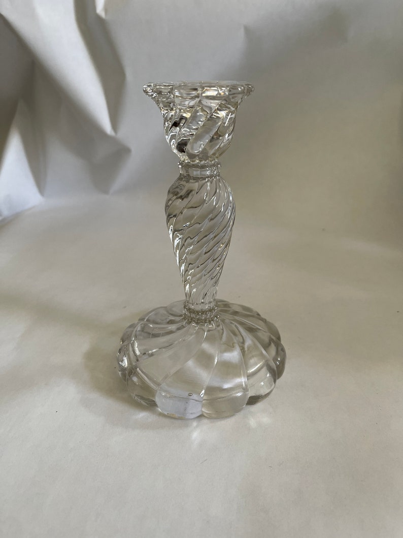Fostoria Colony Clear Glass Candle Holder - Etsy