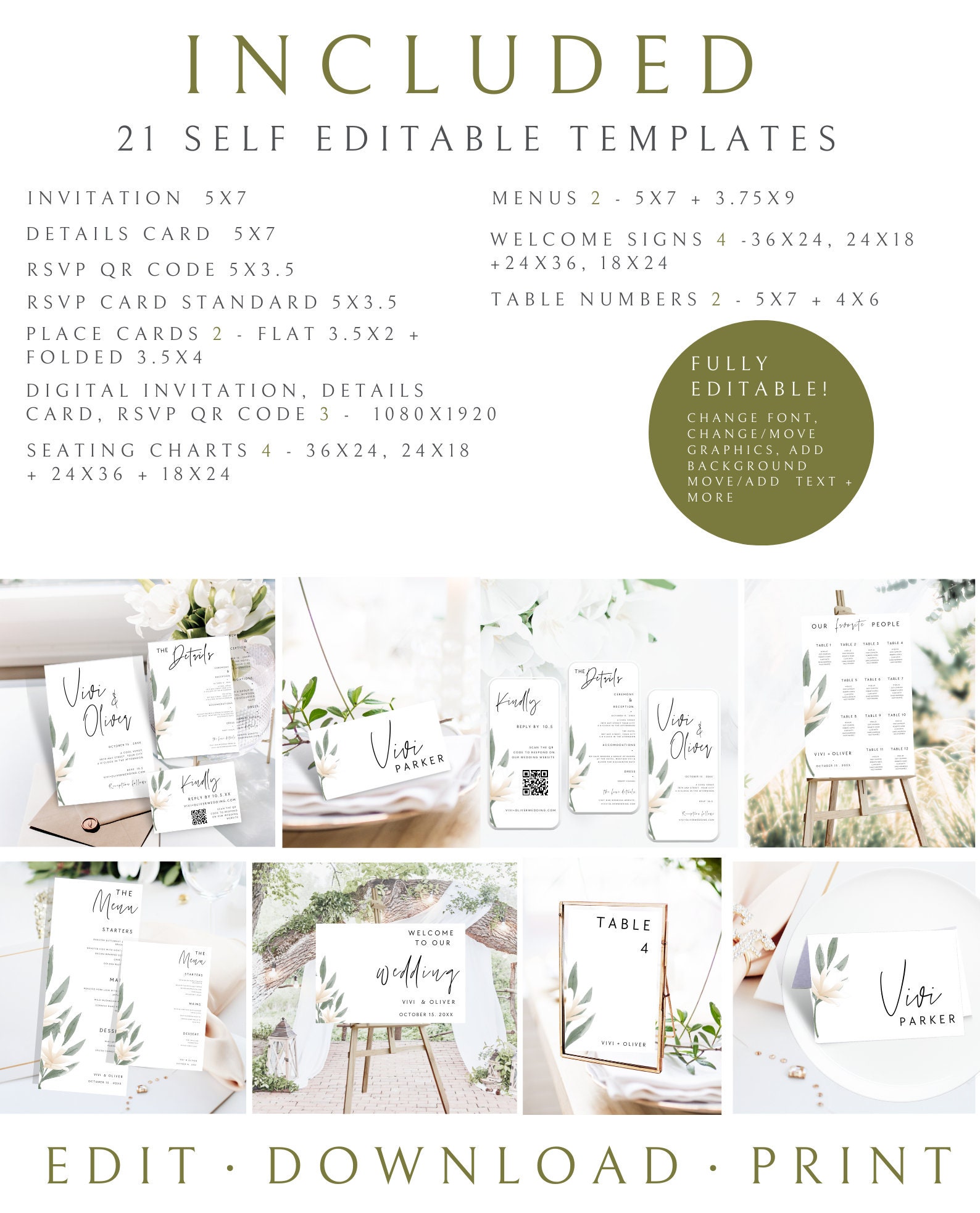 Wedding Invitation Bundle Seating Charts Template RSVP Card - Etsy