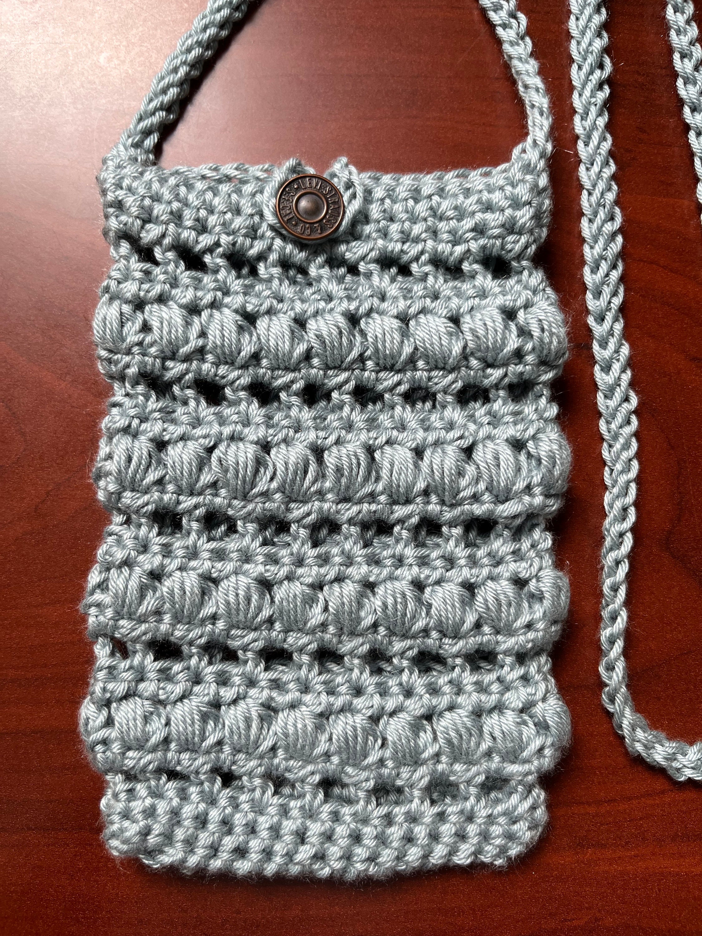 Crocheted Cell Phone Crossbody/shoulder Bag Variety With Puff Stitch - Etsy