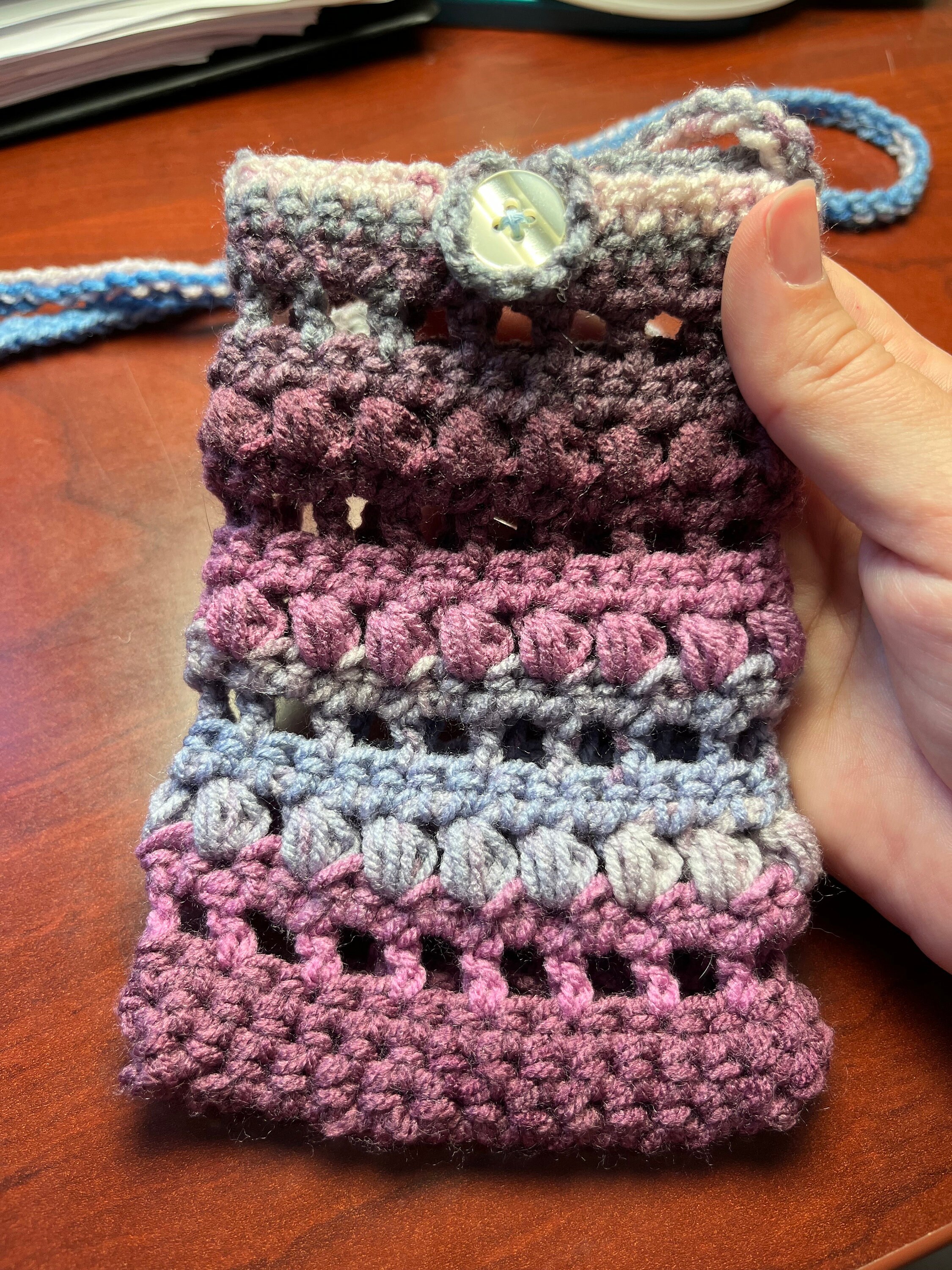 Crocheted Cell Phone Crossbody/shoulder Bag Variety With Puff Stitch - Etsy
