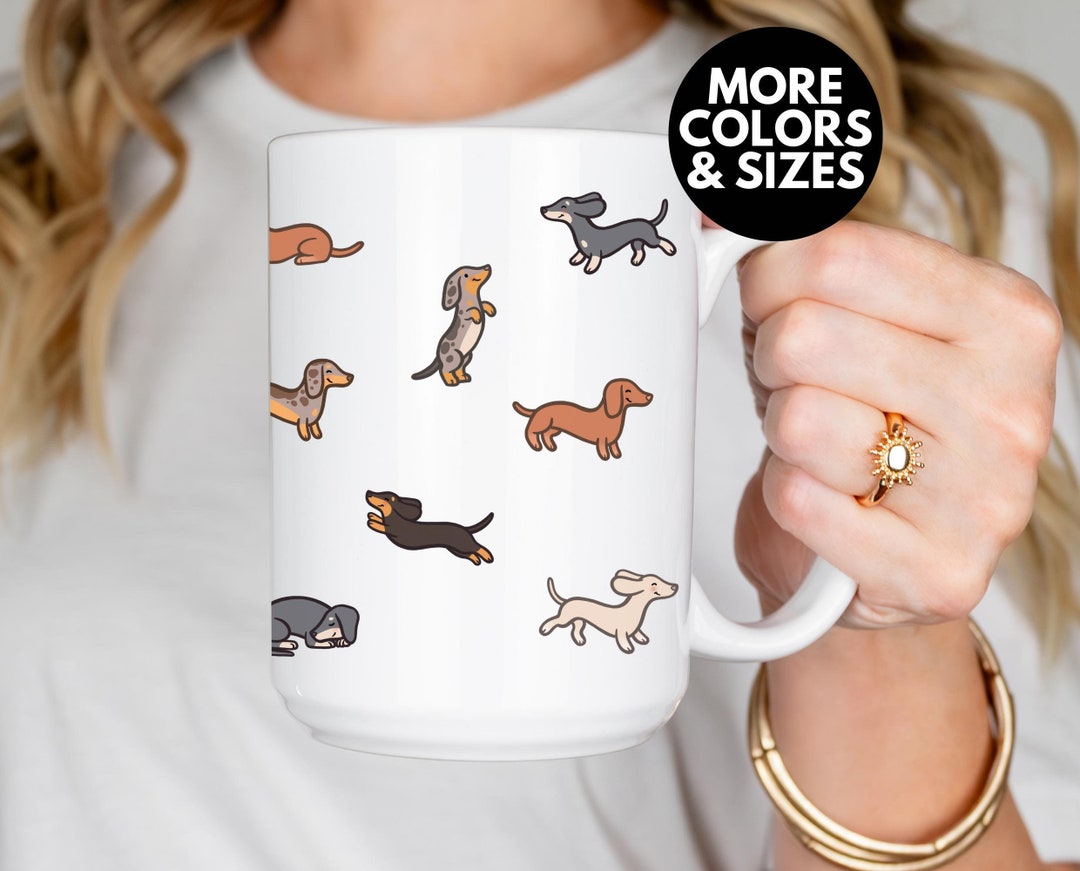 Cute Dachshund Coffee Cup Weiner Dog Lover Mug Gift Doxie Lover Present ...