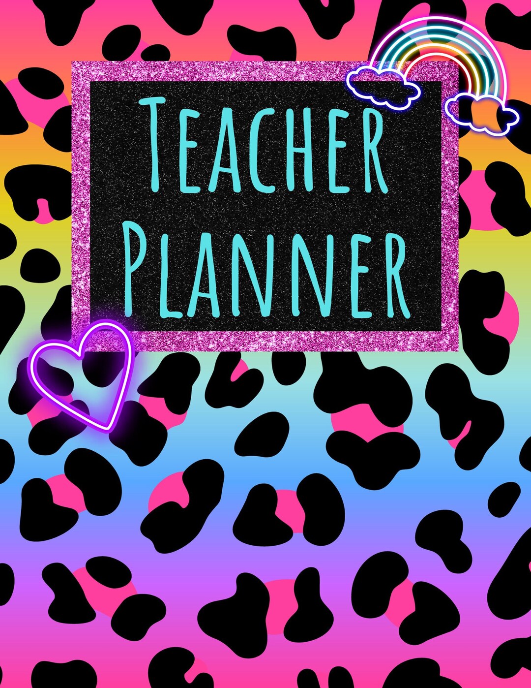 LF Animal Print Teacher Planner- Undated - Etsy