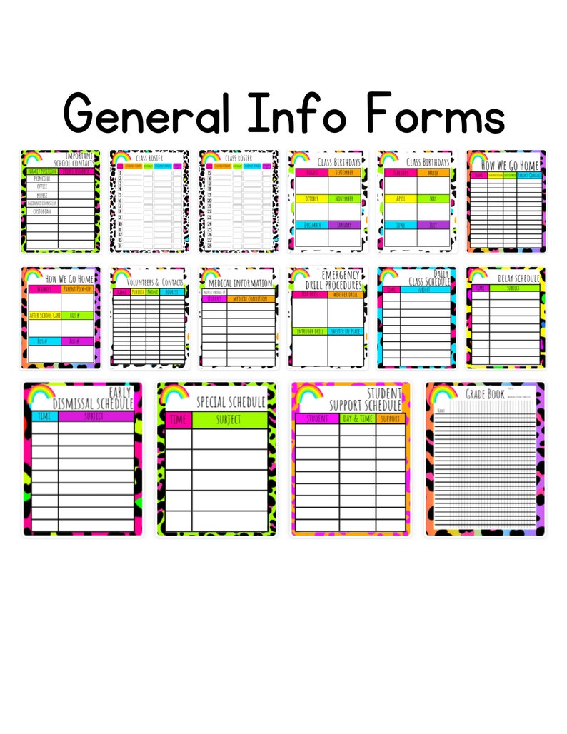 LF Animal Print Teacher Planner- Undated - Etsy