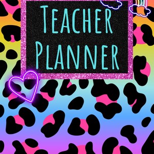 LF Animal Print Calendars & Plans Teacher Planner- Undated - Etsy