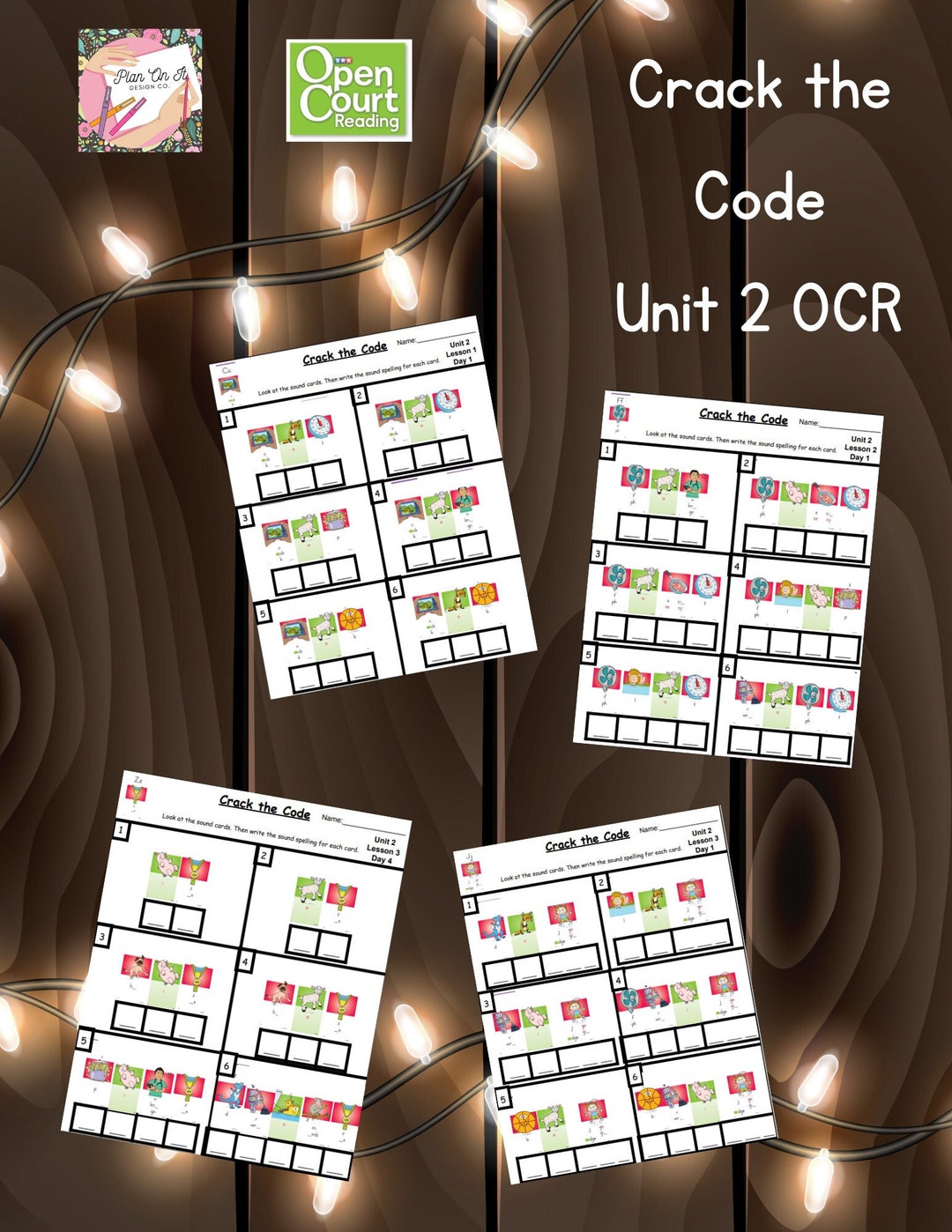 OCR First-grade Crack the Code Unit 2 - Etsy