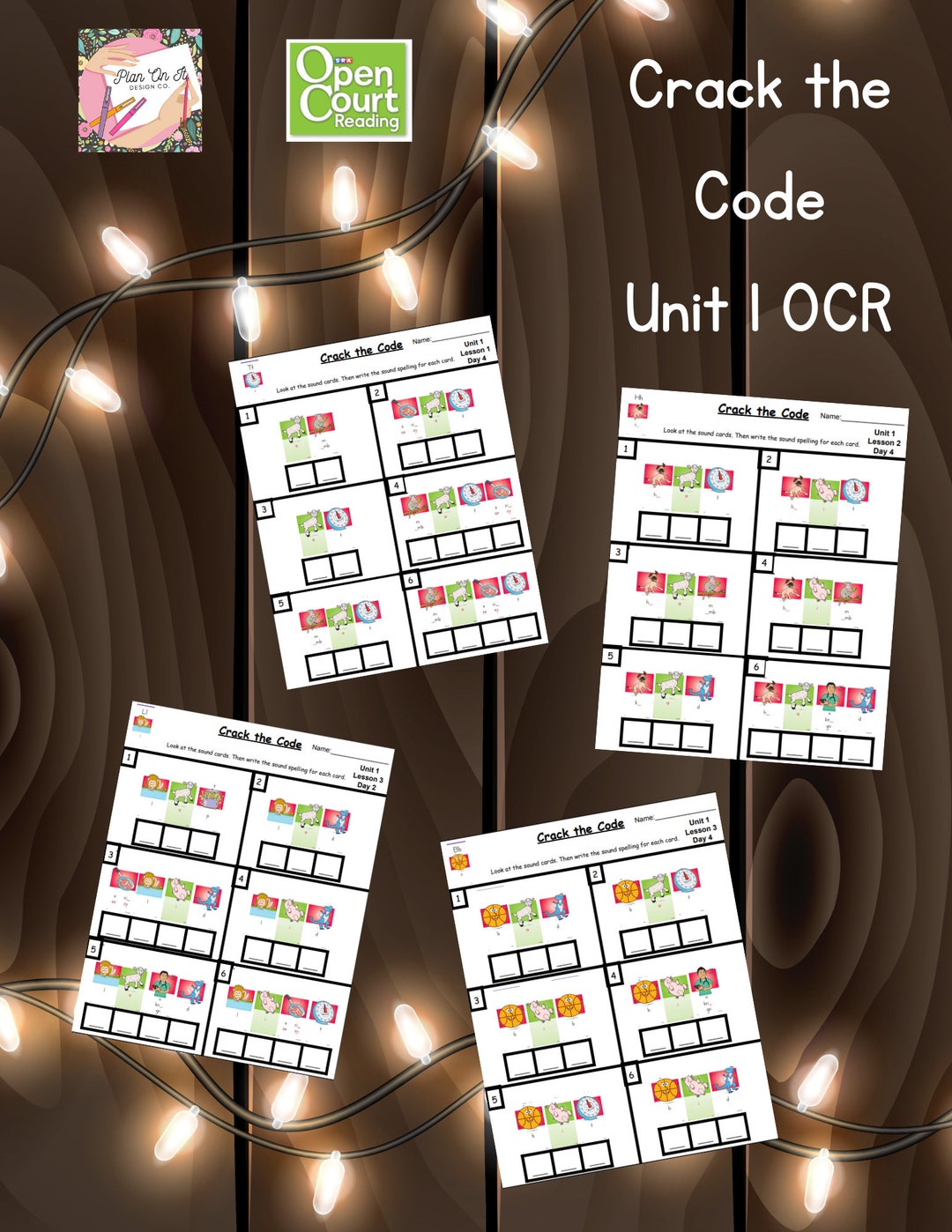 OCR First-grade Crack the Code Unit 1 - Etsy