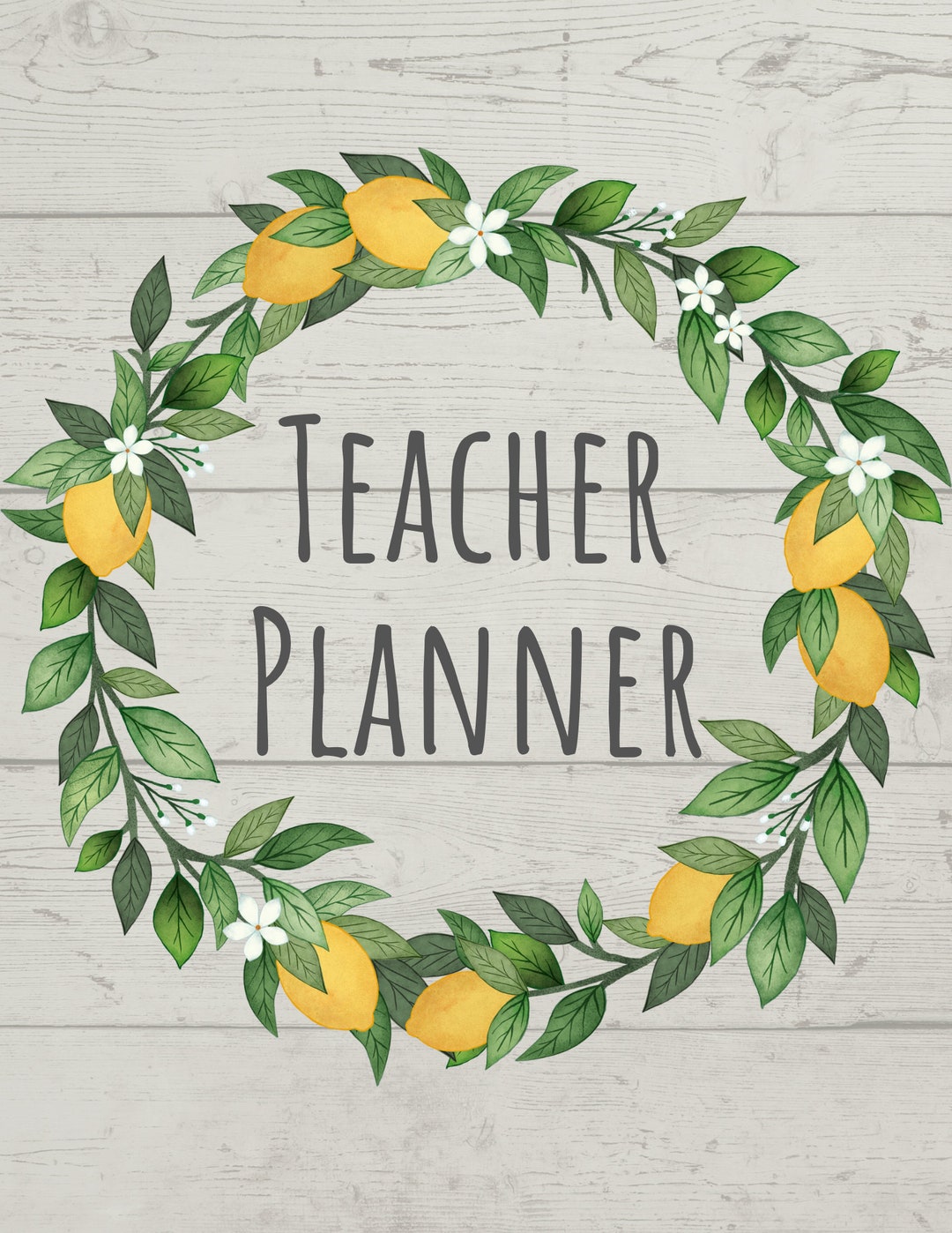Lemon Teacher Planner- Undated - Etsy