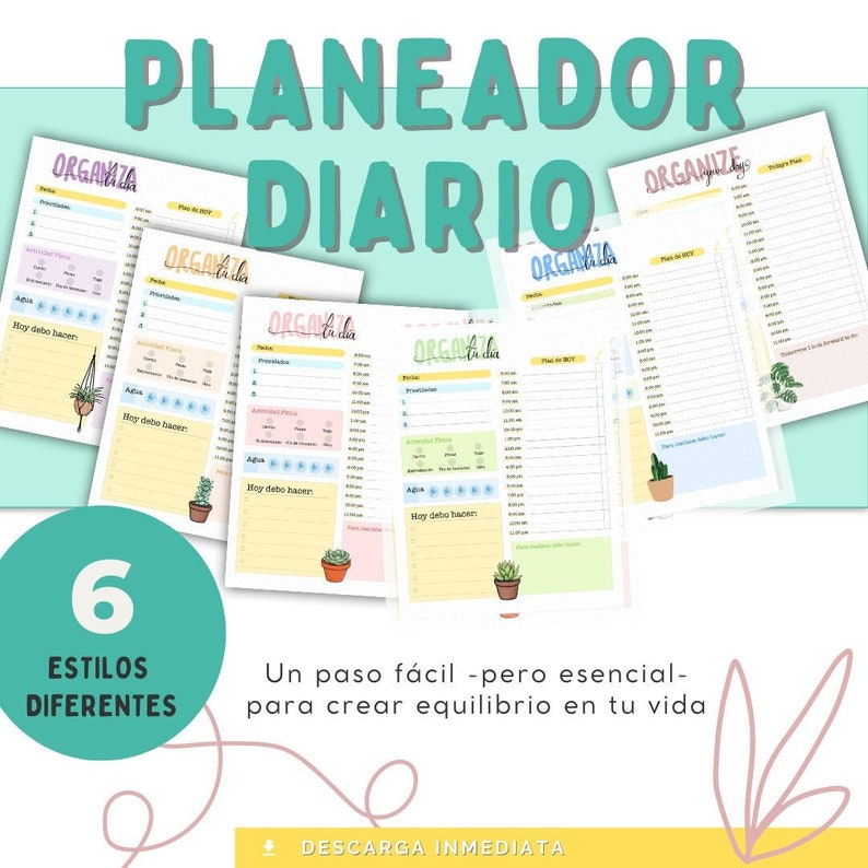 Planeador Diario - Etsy