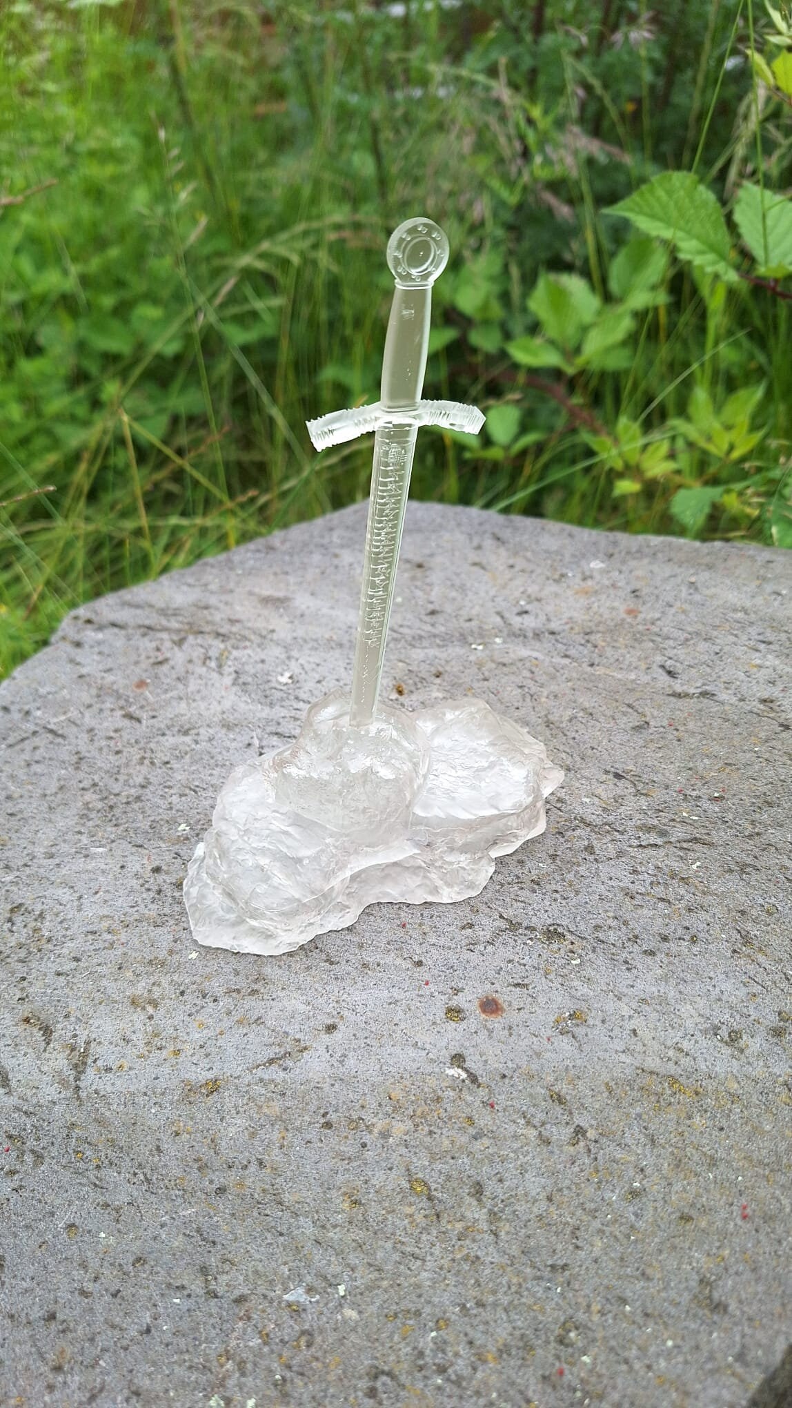 Excalibur in the Stone, Decorative Sword, Crystal Clear Resin Print - Etsy