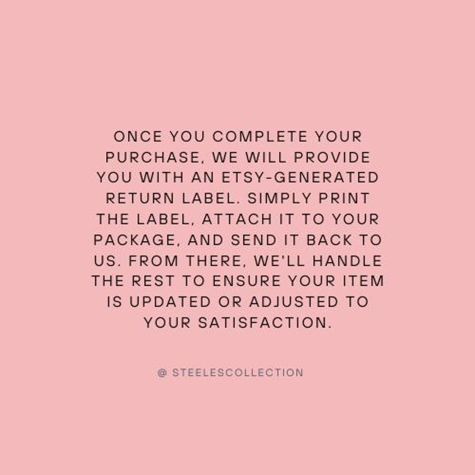 Return Shipping Label for Product Adjustment and Reshipment - Etsy