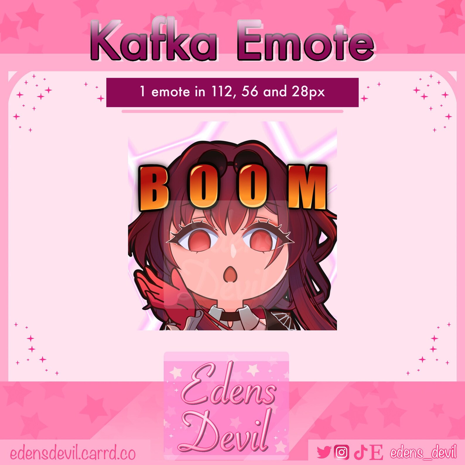 Kafka Boom Emote for Twitch, Discord and Youtube | Custom Emotes ...