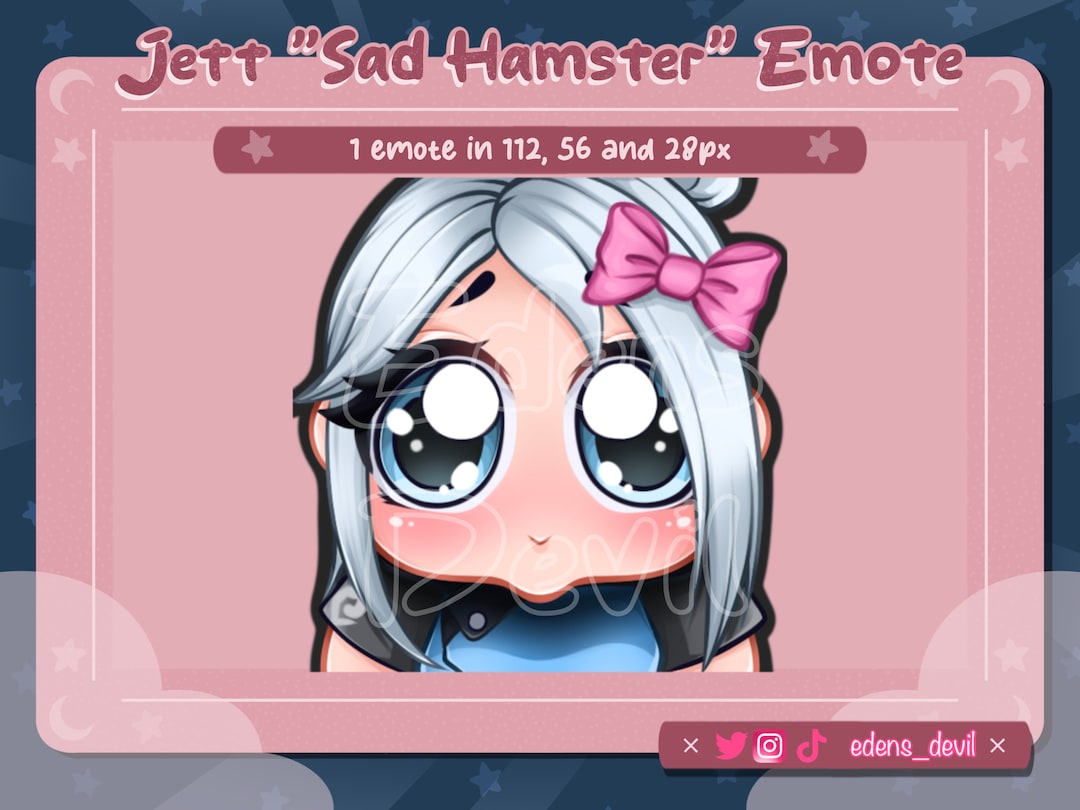 Jett "sad Hamster" Meme Emote for Twitch, Discord and Youtube | Twitch ...