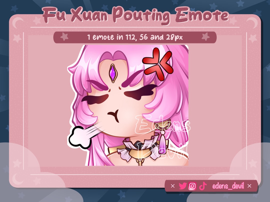 Fu Xuan Pout Emote for Twitch, Discord and Youtube | Custom Emotes ...
