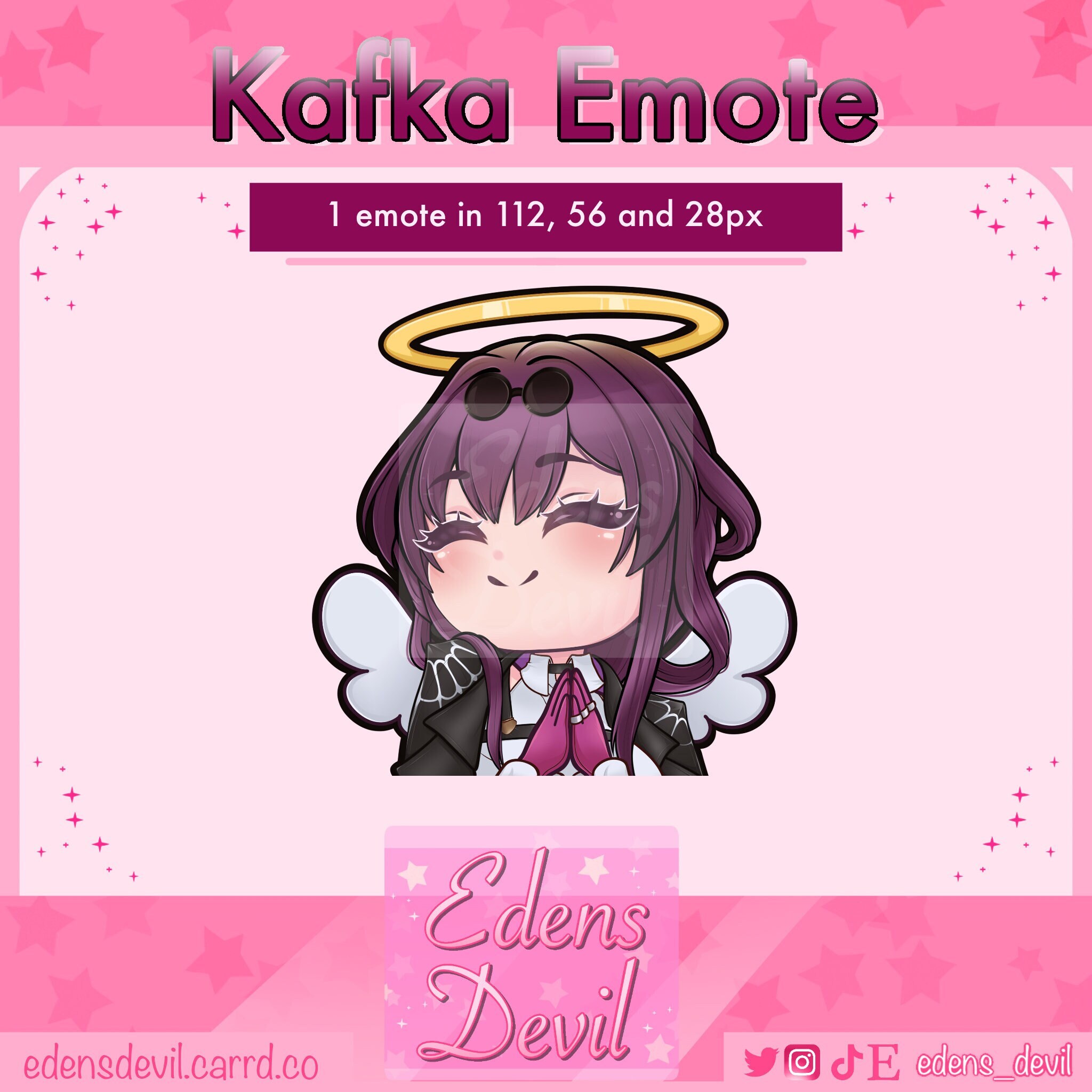 Kafka Angel Emote for Twitch, Discord and Youtube | Custom Emotes ...