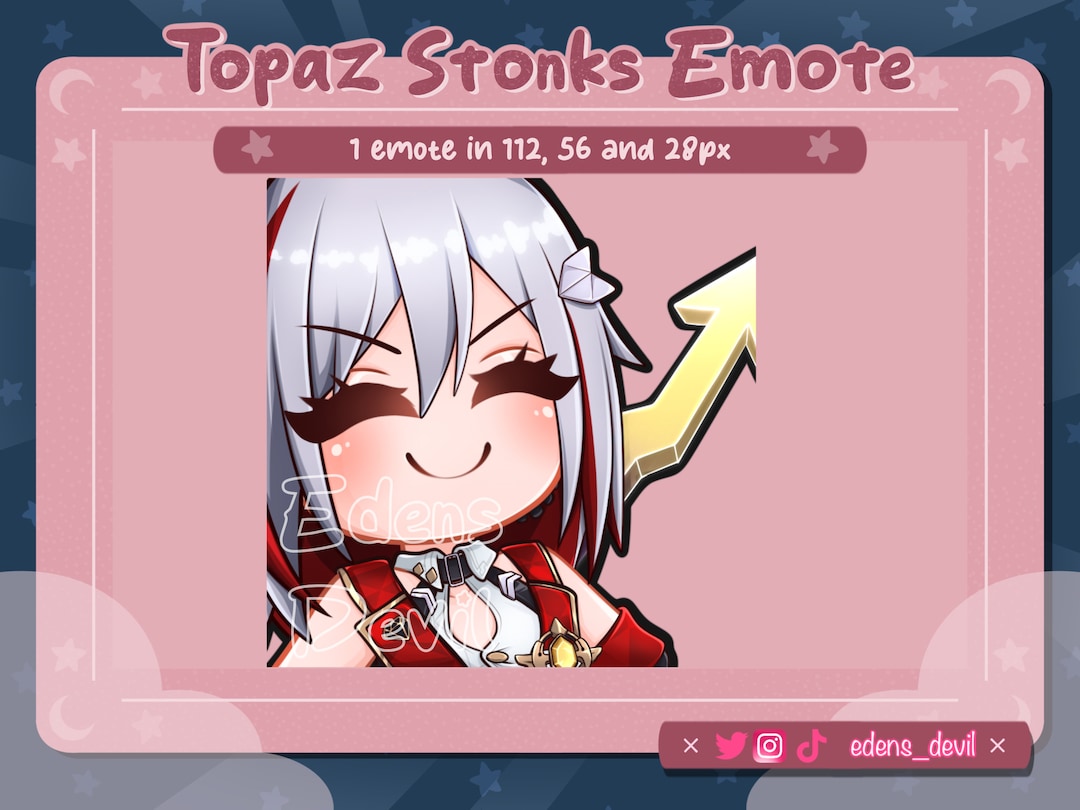 Topaz Stonks Emote for Twitch, Discord and Youtube | Custom Emotes ...
