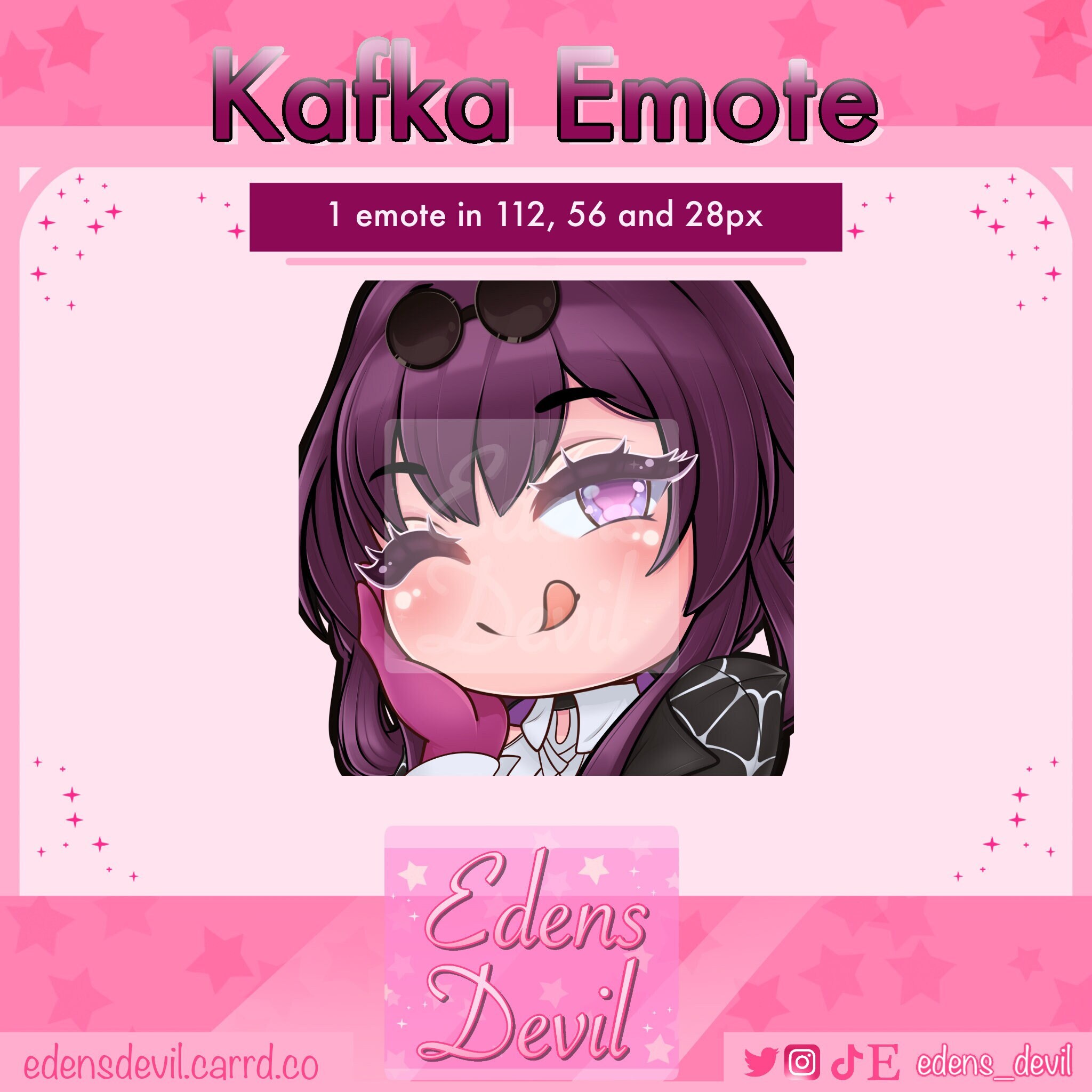 Kafka Lick Lips Emote for Twitch, Discord and Youtube | Custom Emotes ...