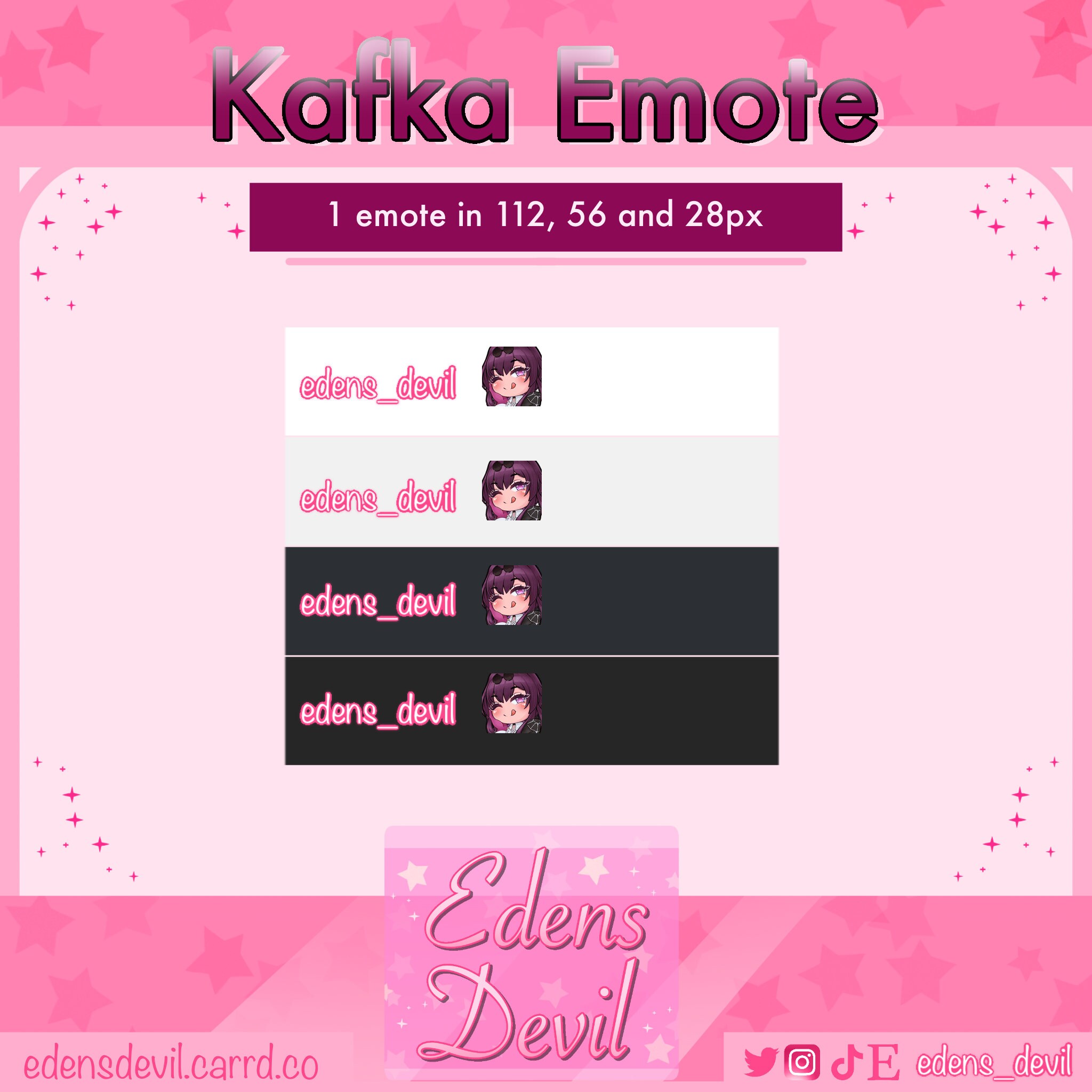 Kafka Lick Lips Emote for Twitch, Discord and Youtube | Custom Emotes ...