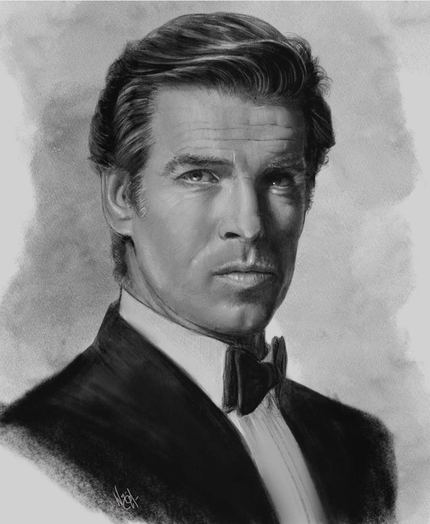 Pierce Brosnan 007 Art Print. - Etsy