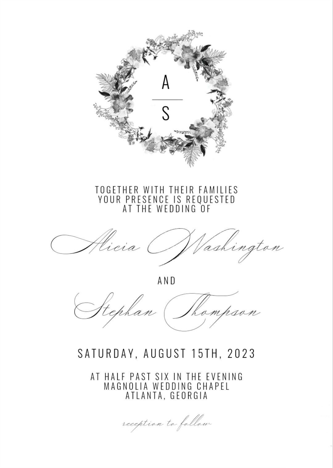 Simple White Wedding Invitation - Etsy