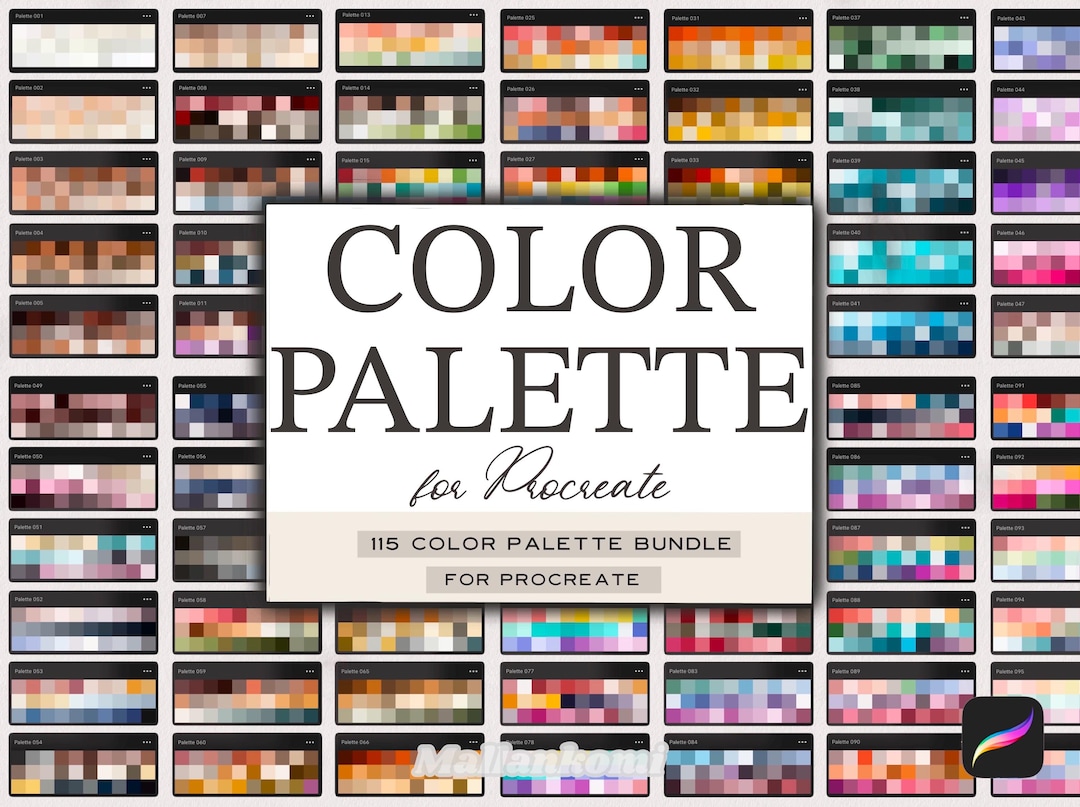 Procreate Color Palette BUNDLE: 115 iPad Color Swatches (digital ...