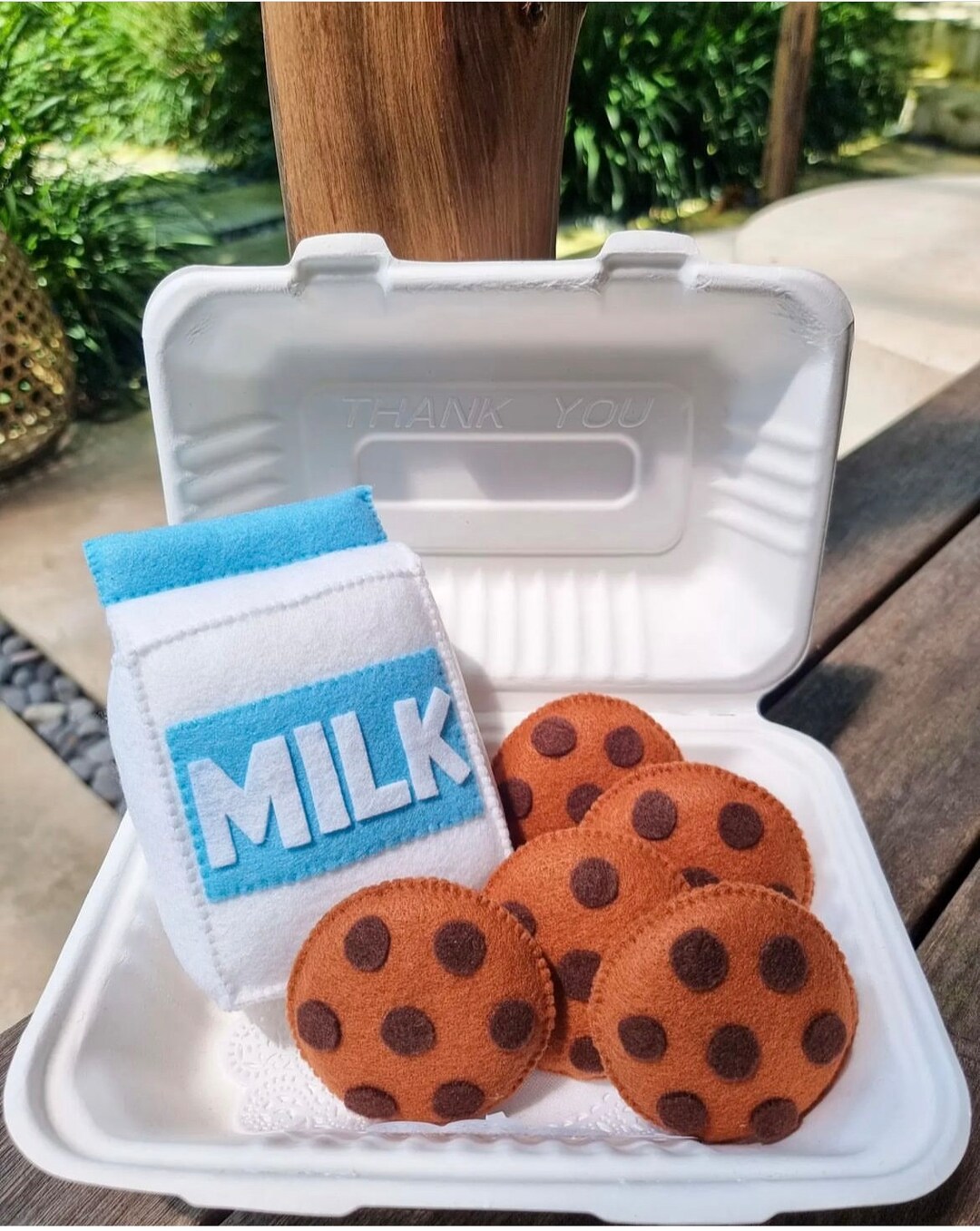 Felt Milk & Butter Cookies Food Set, Plush Toys Pretend Play ...