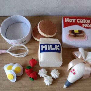 Felt Play Food Set: Pretend Play Hotcakes, Montessori Kitchen - Etsy