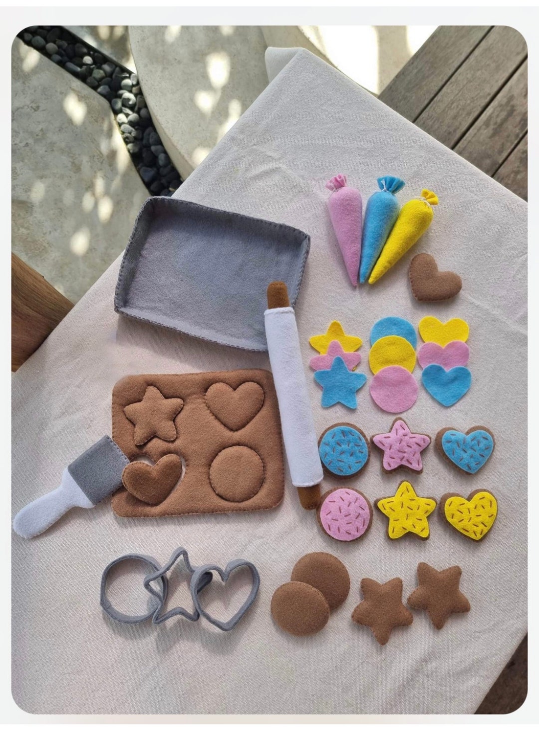 Felt Cookie Baking Food Set, Plush Toys Pretend Play, Montessori, Play ...
