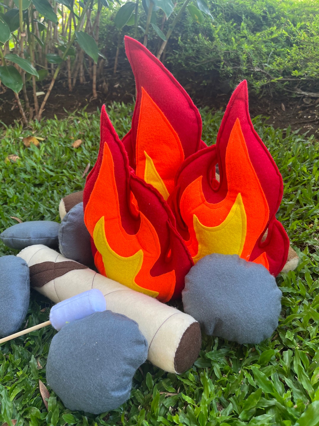 XLARGE Felt Campfire Full Set Toys- Camping Decor- Kids Market Playroom ...