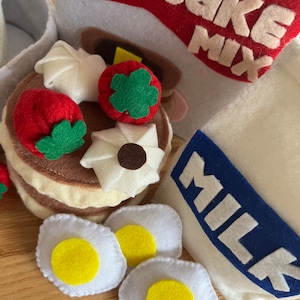 Felt Play Food Set: Pretend Play Hotcakes, Montessori Kitchen - Etsy