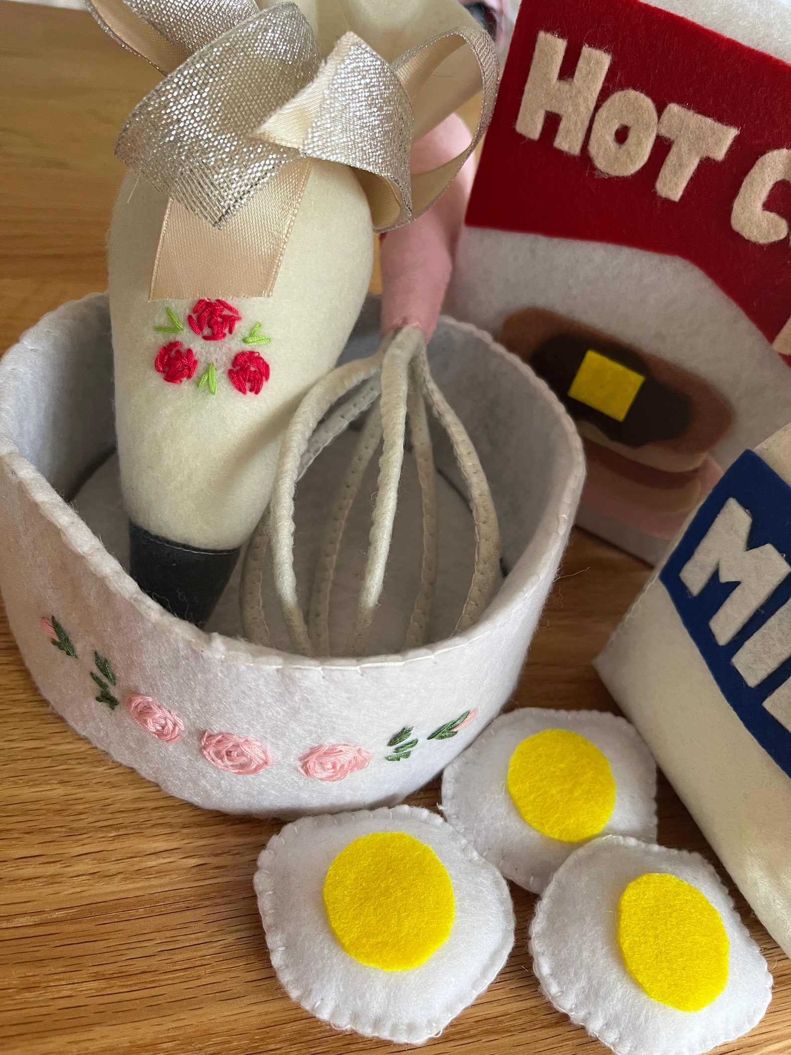 Felt Play Food Set: Pretend Play Hotcakes, Montessori Kitchen - Etsy