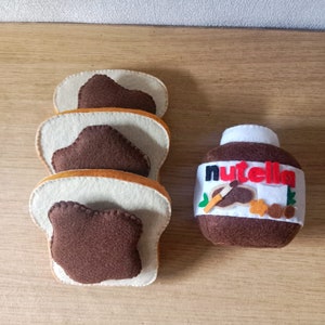 Nutella Chocolate Spread, 3 Piece Toast Breakfast Set, Felt Pretend ...