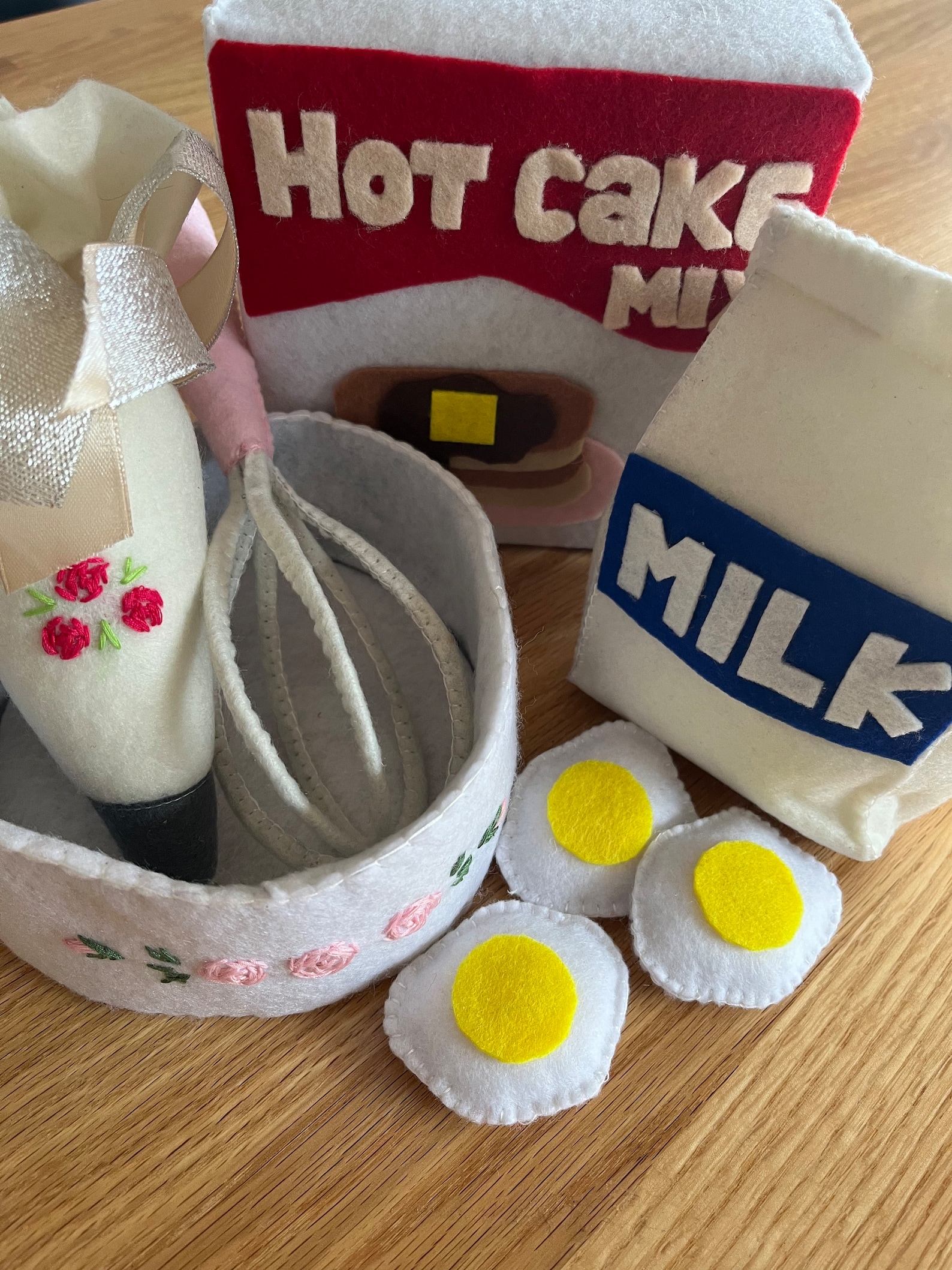 Felt Play Food Set: Pretend Play Hotcakes, Montessori Kitchen - Etsy