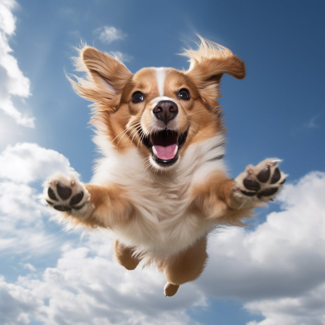 A Dog Flying - Etsy