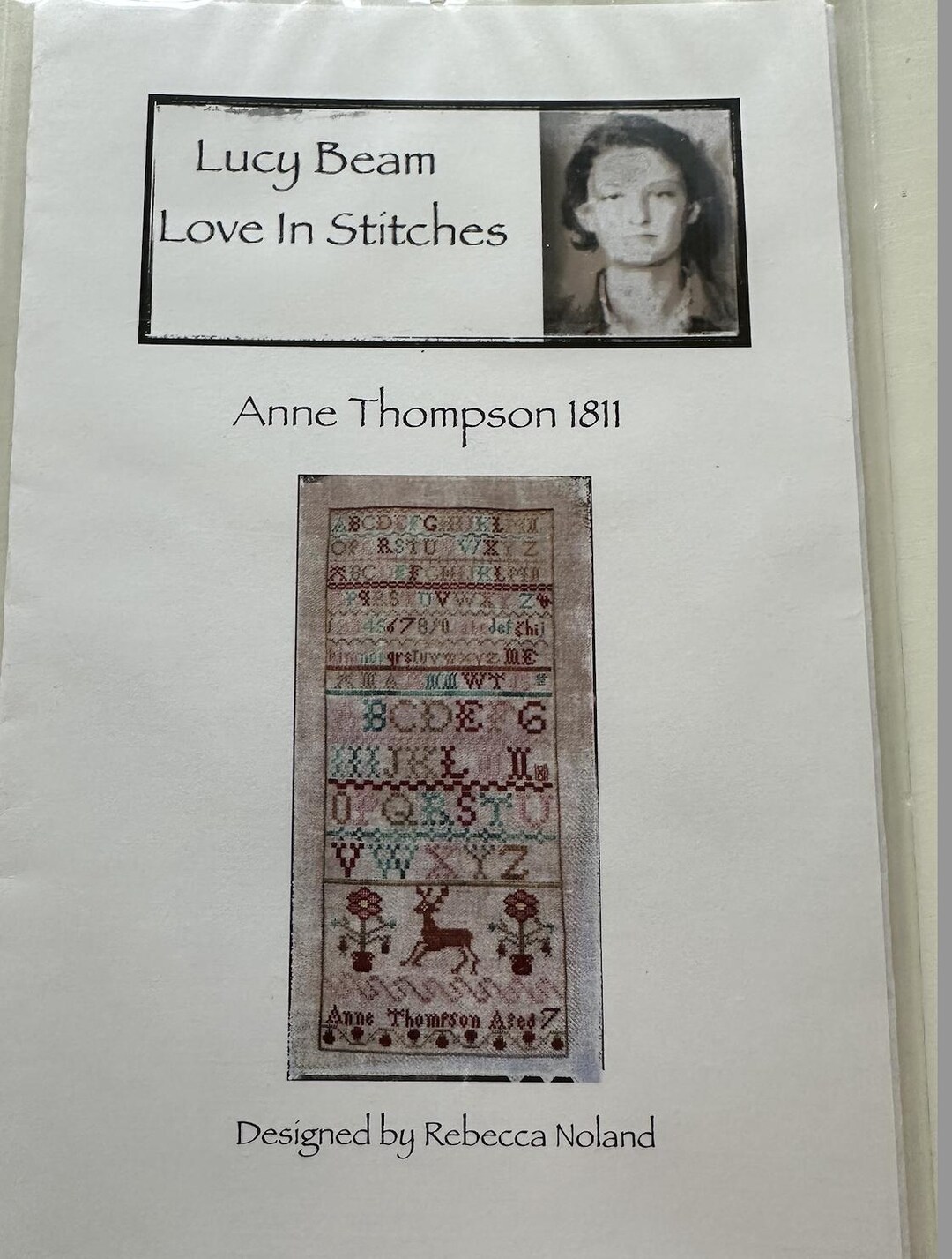 Anne Thompson 1811 by Lucy Beam - Cross Stitch Original Design - Cross ...