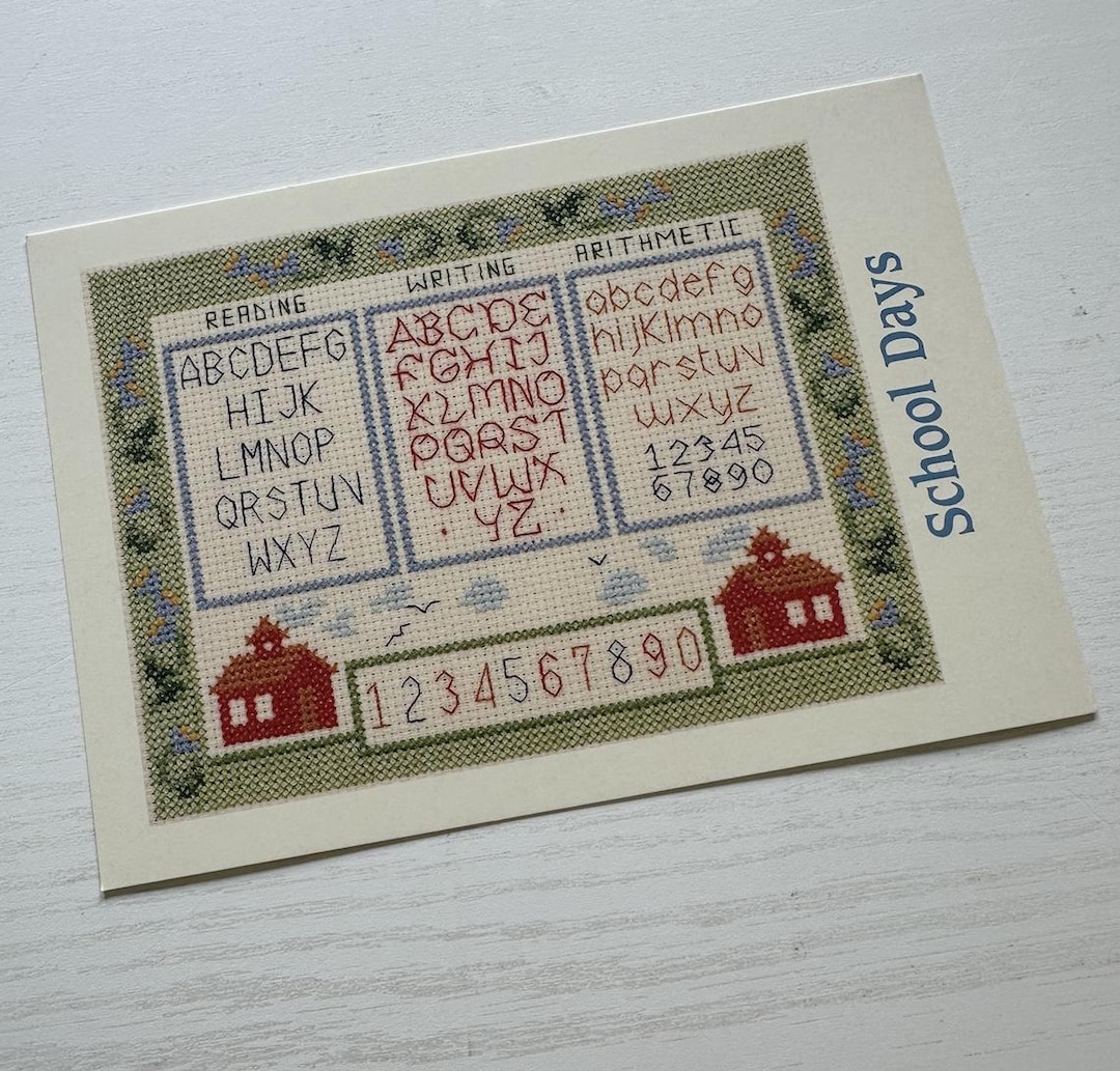 School Days by Simply Perfect Samplers | Vintage Cross Stitch Pattern ...