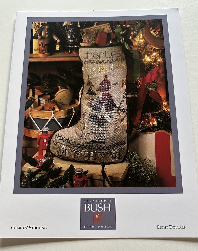 Charles' Stocking by Shepherd's Bush - Cross Stitch Christmas Stocking - Cross Stitch Pattern ...
