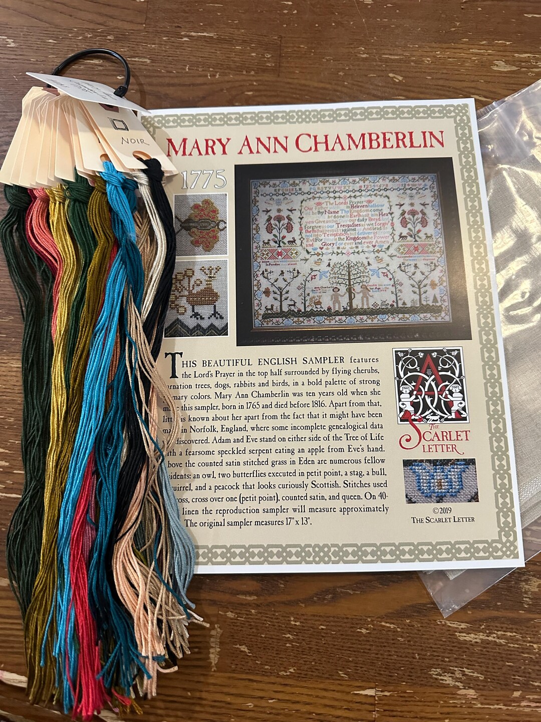 Mary Ann Chamberlain 1775 Kit by the Scarlet Letter With Kit Linen and ...