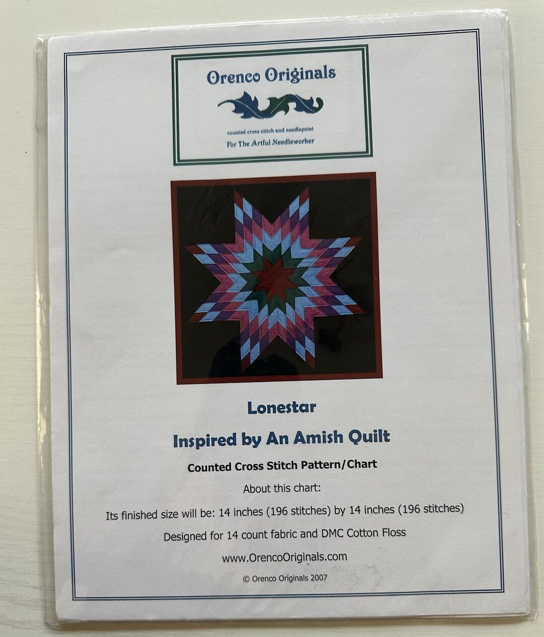 Lonestar (inspired by an Amish Quilt) by Orenco Originals | Cross ...