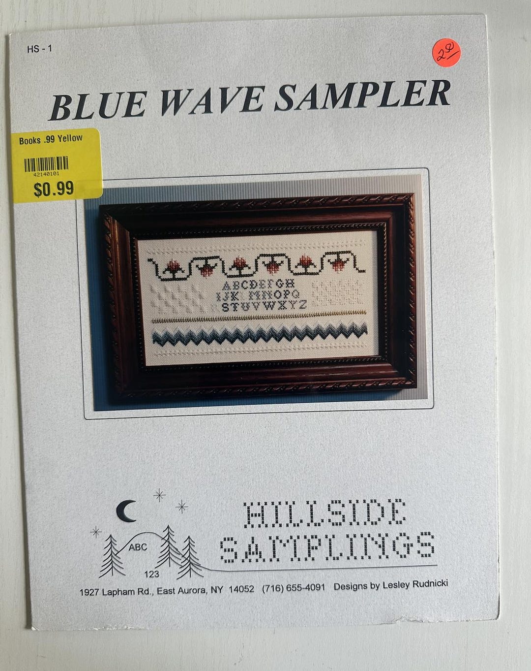 Blue Wave Sampler by Hillside Samplings | Cross Stitch Leaflet ...