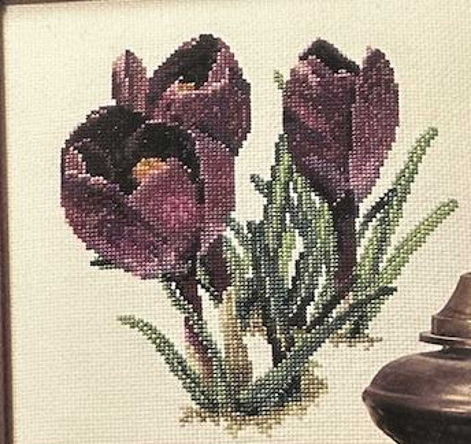 Crocus by the Floral Collection | Vintage Floral | Cottagecore Cross ...