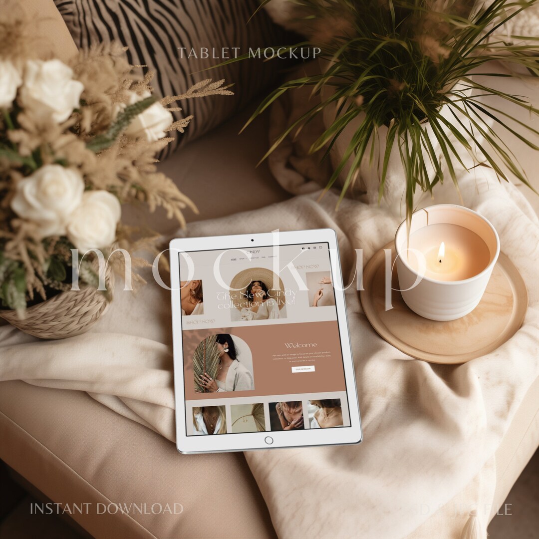 Tablet Mockup | iPad Mockup | Instant Download | Modern Boho ...